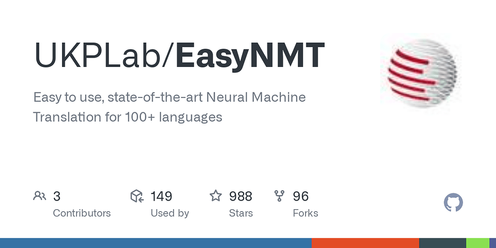EasyNMT - Easy to use, state-of-the-art Neural Machine Translation - General - LibreTranslate ...