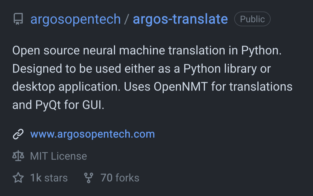 Argos Translate has 1000 GitHub Stars ⭐ - Argos Translate ...