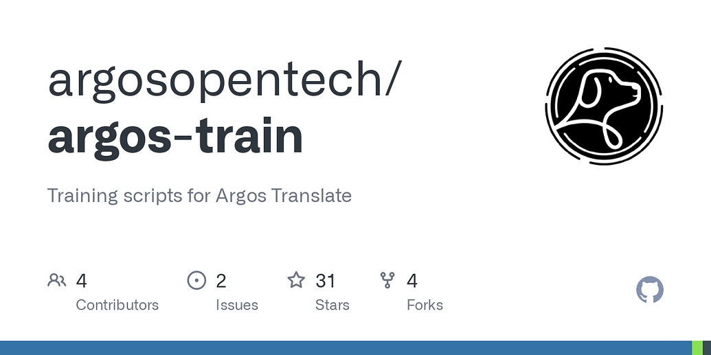 Argos Train - argosopentech/argos-train: Training scripts for Argos Translate - Argos Translate ...